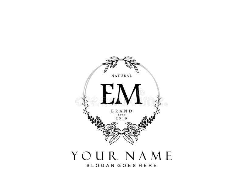 Initial EM Signature Logo Template Vector Stock Vector - Illustration ...