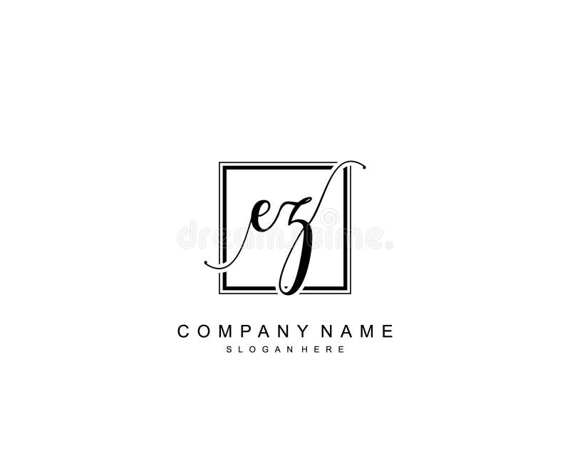 Initial EZ Signature Logo Template Vector Stock Vector - Illustration ...