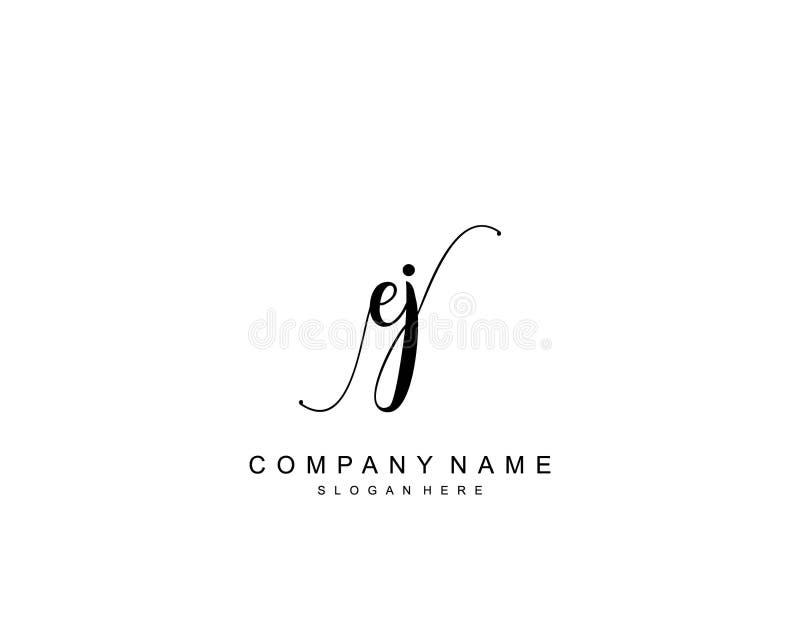 Initial EJ Signature Logo Template Vector Stock Vector - Illustration ...