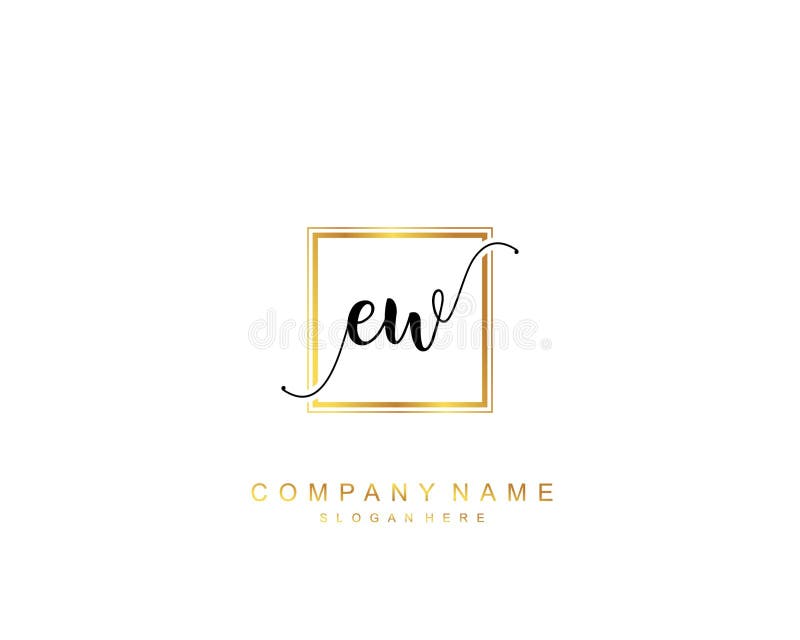 Initial EW Signature Logo Template Vector Stock Vector - Illustration ...