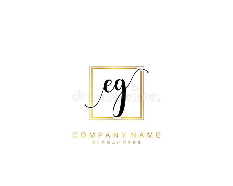 Initial EG Signature Logo Template Vector Stock Vector - Illustration ...