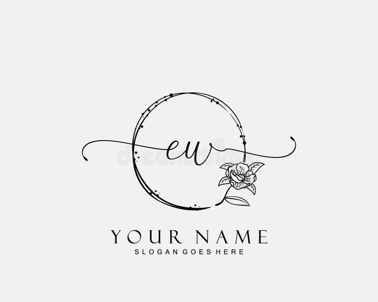 Initial EW Signature Logo Template Vector Stock Vector - Illustration ...