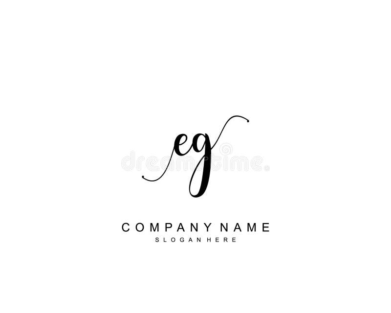 Initial EG Signature Logo Template Vector Stock Vector - Illustration ...