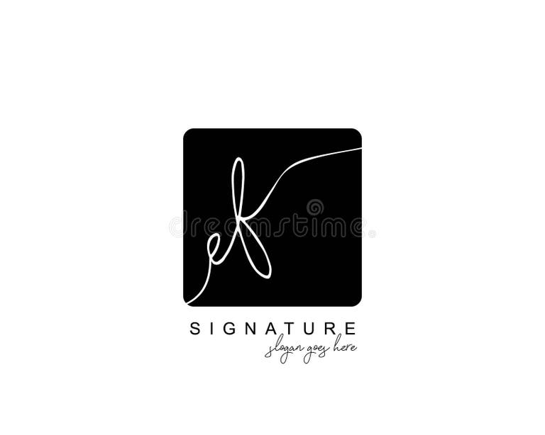 Initial EF Signature Logo Template Vector Stock Vector - Illustration ...