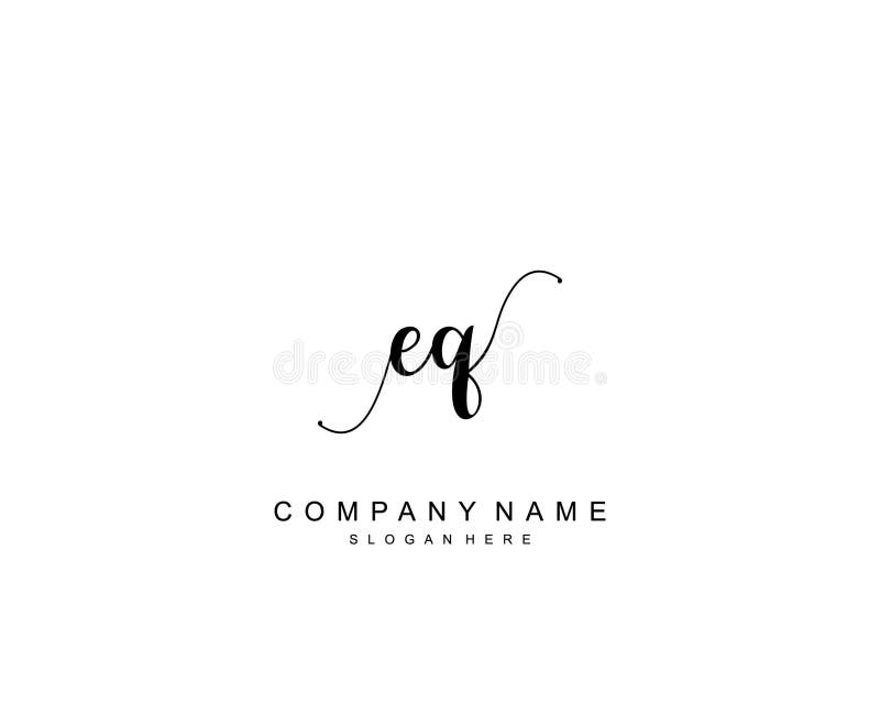 Initial EQ Signature Logo Template Vector Stock Vector - Illustration ...