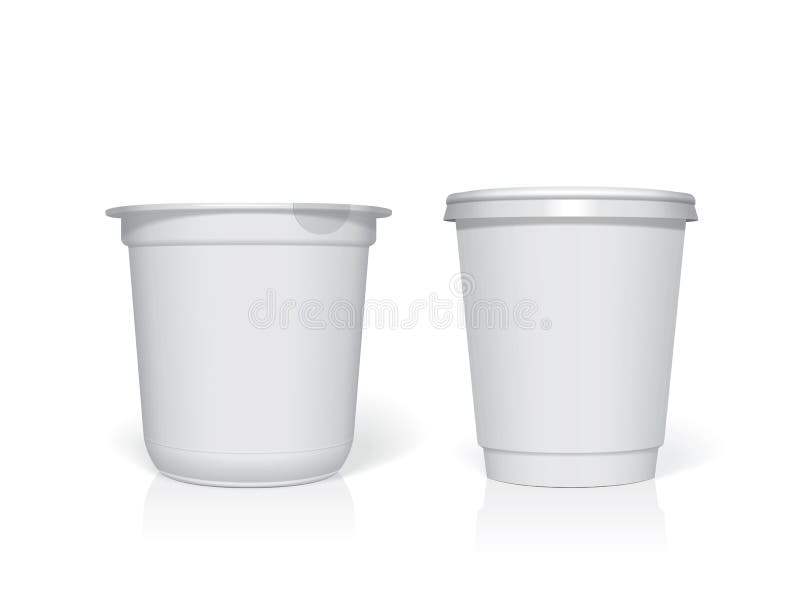Plastic Cup for Your Design and Logo. Stock Vector - Illustration of ...