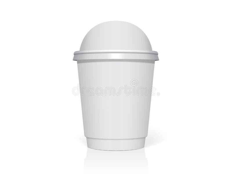 Plastic Cup for Your Design and Logo. Stock Vector - Illustration of ...