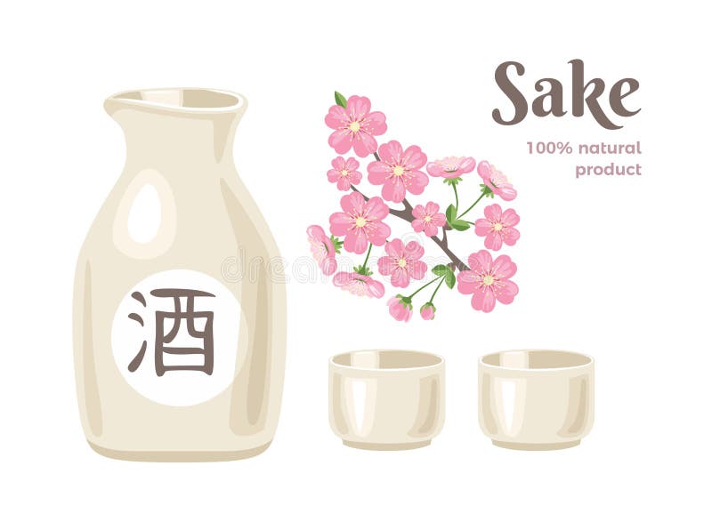 Cups Sake Two Stock Illustrations – 89 Cups Sake Two Stock ...