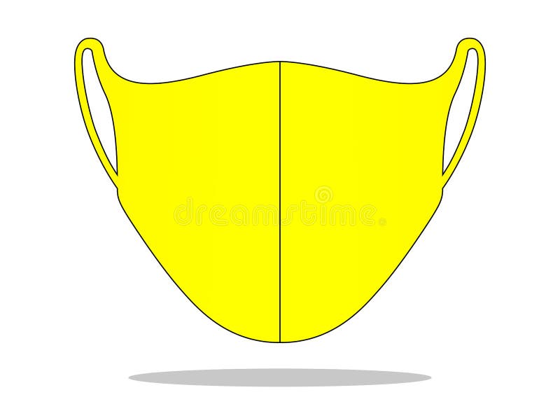 Anti-Dust Yellow Face Mask Fabric Vector for Running Stock Vector ...