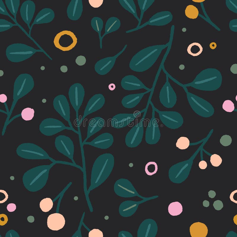 Abstract plant pattern. stock vector. Illustration of doodle - 180888382