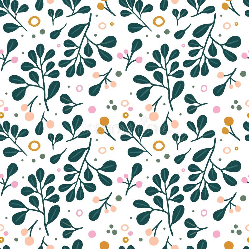 Abstract plant pattern. stock vector. Illustration of green - 180888407