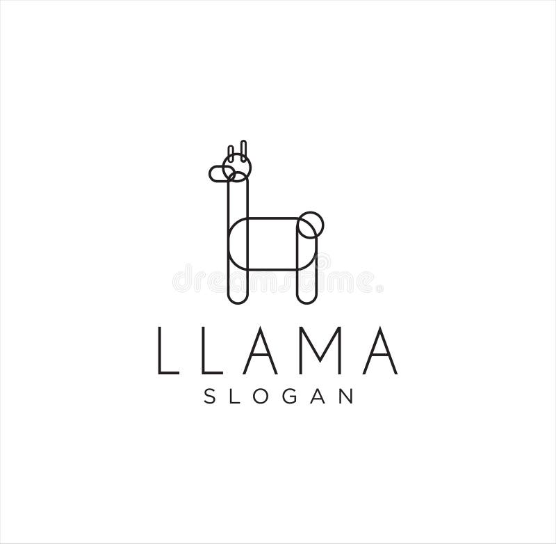 Simple Llama Outline Stock Illustrations – 378 Simple Llama Outline ...