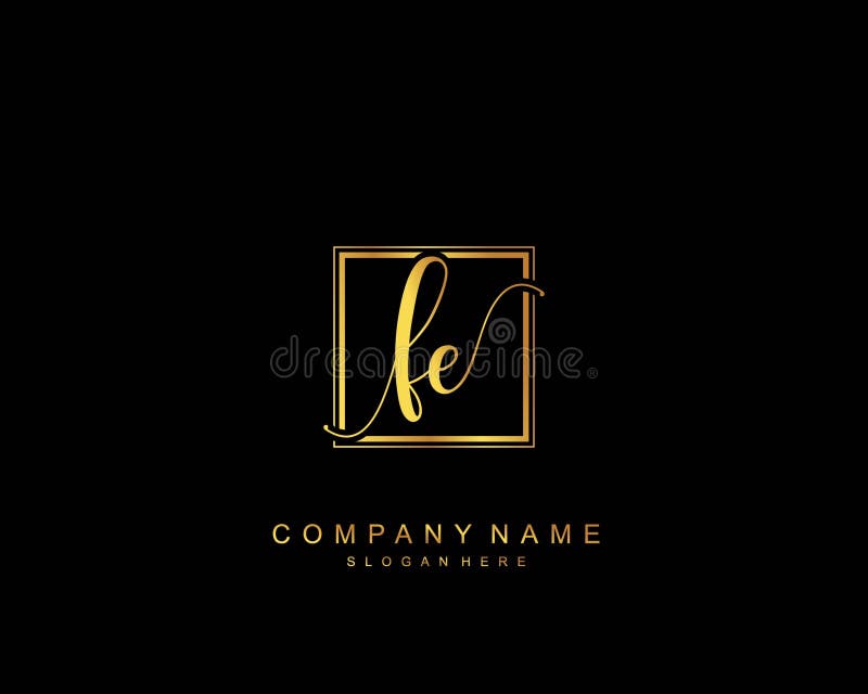 Initial FE Signature Logo Template Vector Stock Vector - Illustration ...