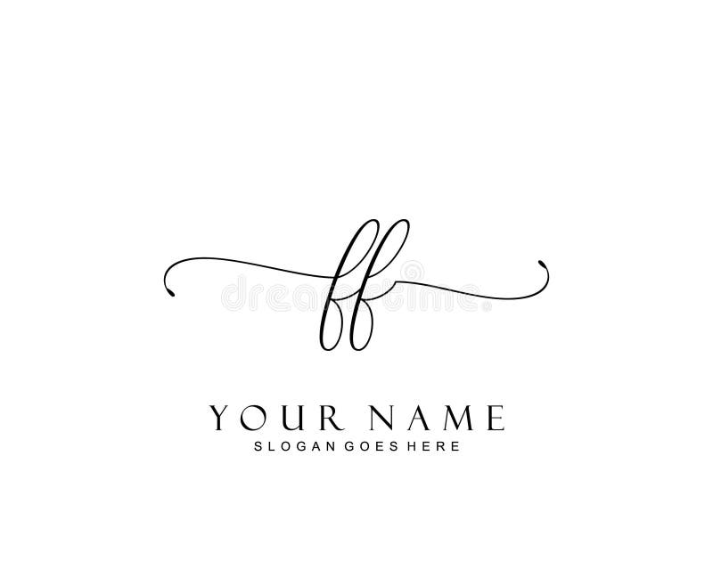 Initial FF Signature Logo Template Vector Stock Vector - Illustration ...