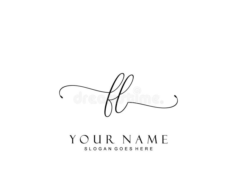 Initial FL Signature Logo Template Vector Stock Vector - Illustration ...