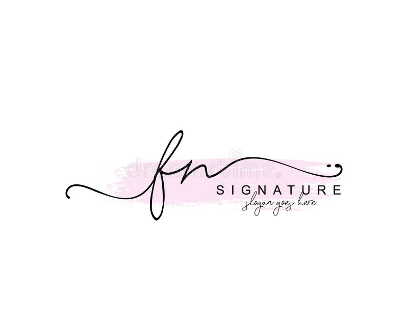 Initial FN Signature Logo Template Vector Stock Vector - Illustration ...
