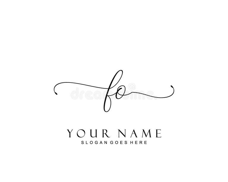 Initial FO Signature Logo Template Vector Stock Vector - Illustration ...