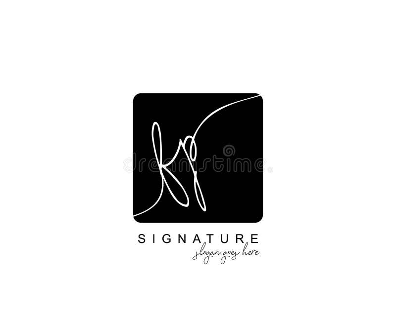 Initial FP Signature Logo Template Vector Stock Vector - Illustration ...