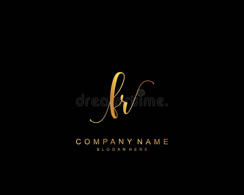 Initial FR Signature Logo Template Vector Stock Vector - Illustration ...