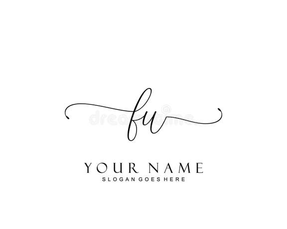 Initial FU Signature Logo Template Vector Stock Vector - Illustration ...