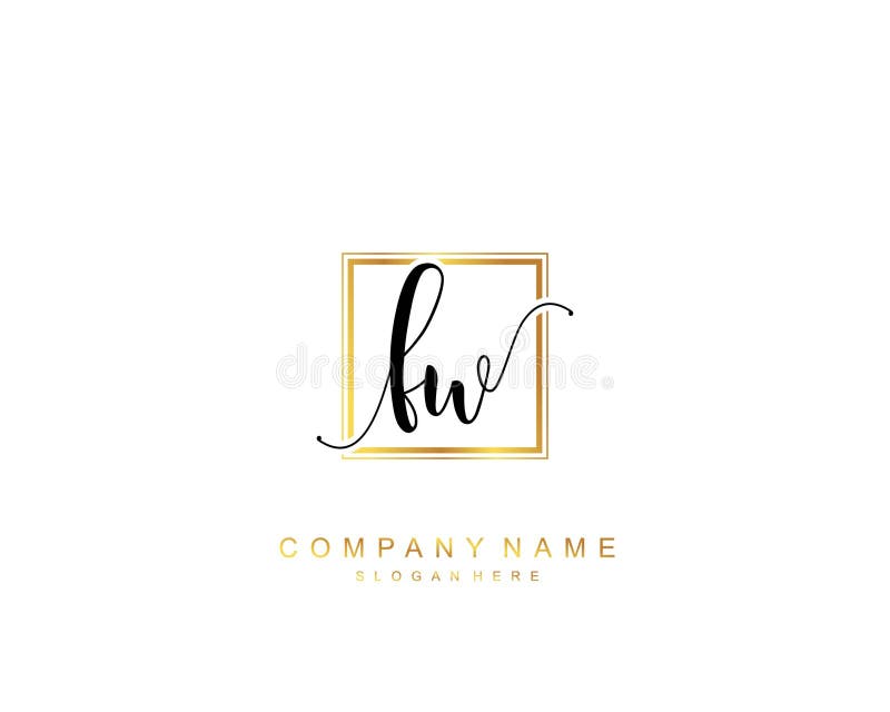 Initial FW Signature Logo Template Vector Stock Vector - Illustration ...