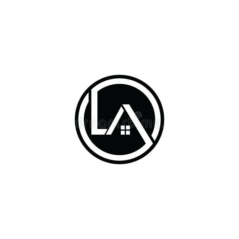 LA Letter Logo Icon Design Template Elements Stock Vector ...
