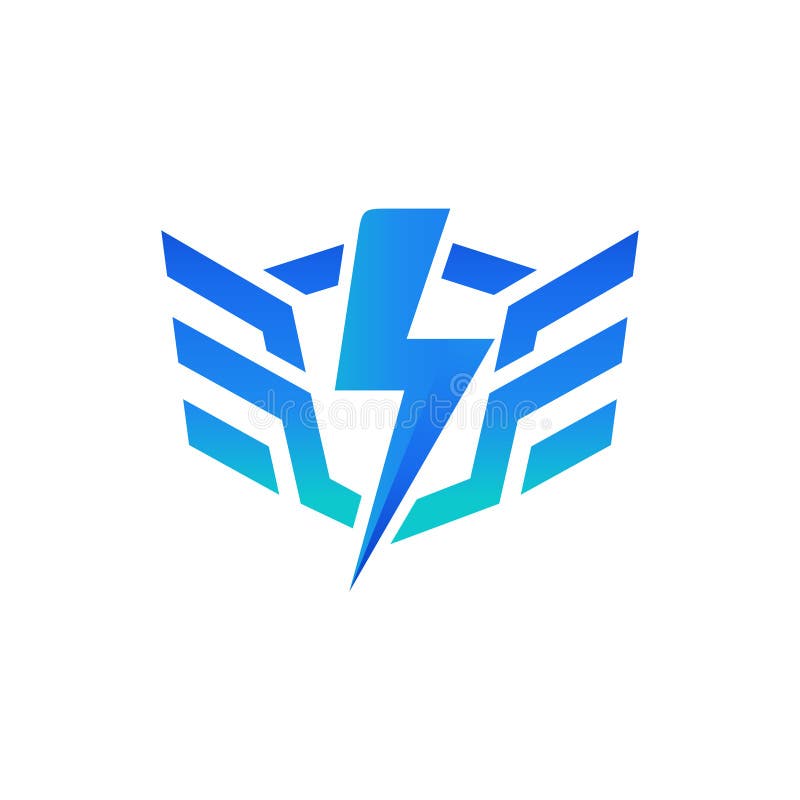 Lightning Shield Vector Logo Design Template Stock Vector ...