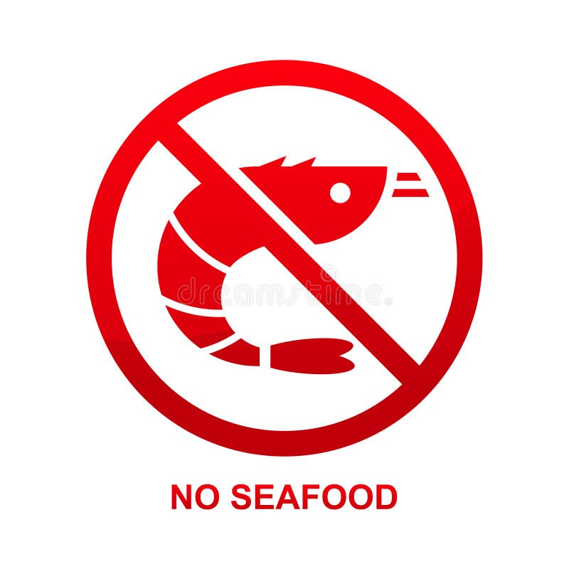 No Fish Sign Icon Isolated On White Background. Vector Illustration ...