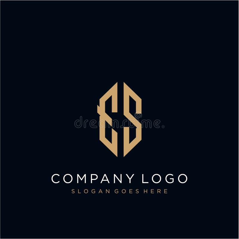 ES Letter Logo Icon Design Template Elements Stock Vector ...