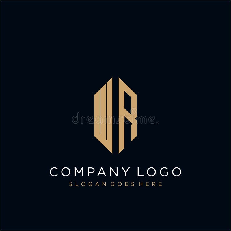 WR Letter Logo Icon Design Template Elements Stock Vector ...