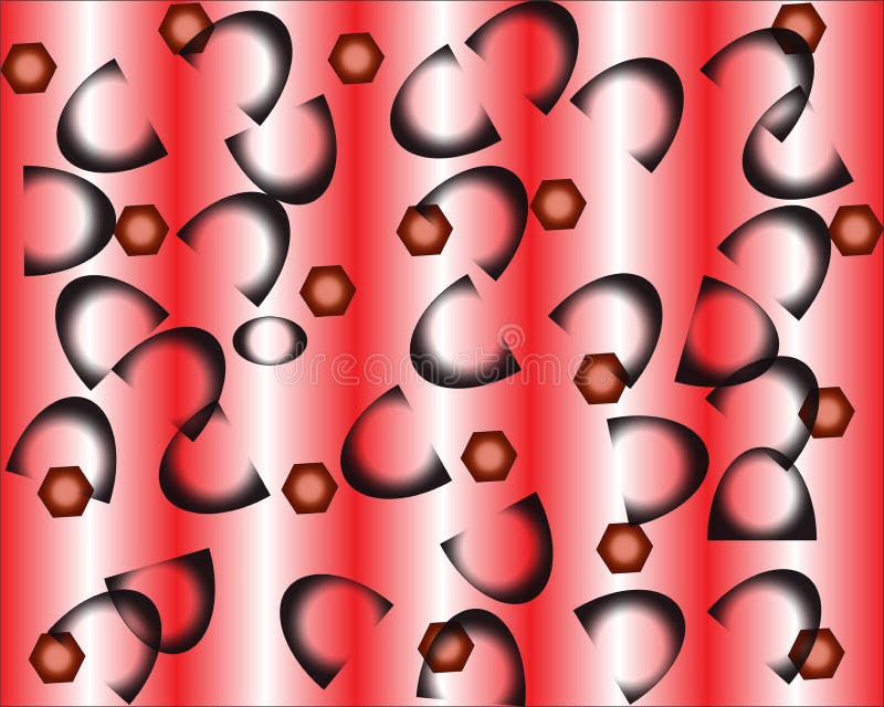 Bright Red Faded Design Patterns Stock Illustration - Illustration of ...