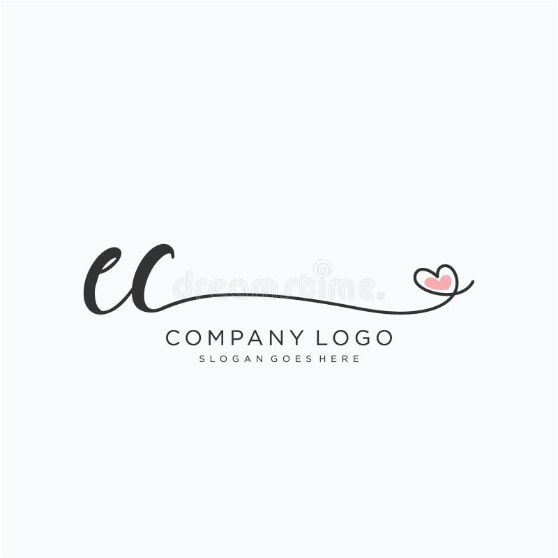 EC Initial Handwriting Logo Design Stock Vector - Illustration of ...