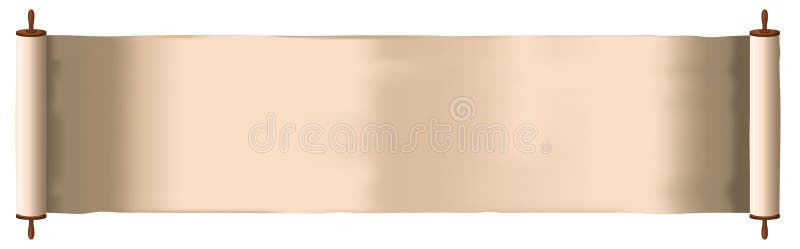 Long Parchment Scroll/Torah. Stock Vector - Illustration of blank, roll ...
