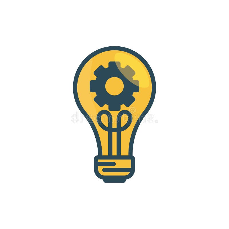 Innovation Icon. Light Bulb and Cog Inside. Premium Quality Graphic ...