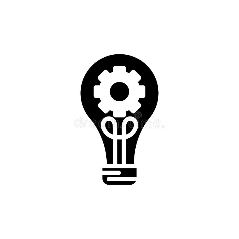 Innovation Icon. Light Bulb and Cog Inside. Premium Quality Graphic ...