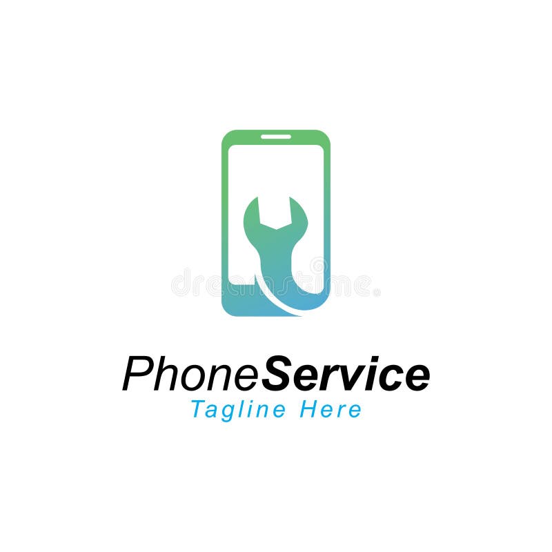 Service Phone Illustration.smartphone Logo Design Vector Template Stock ...