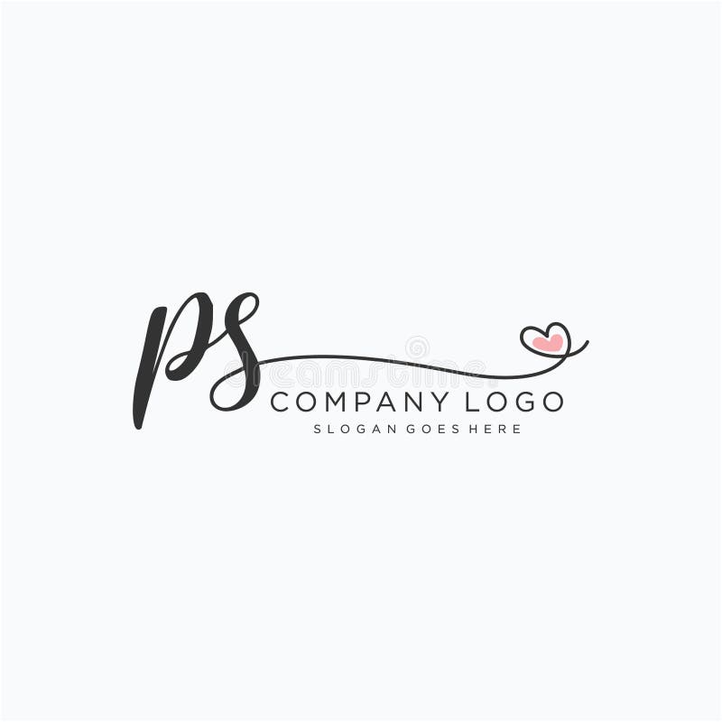 Initial P S PS Handwriting Logo Vector. Letter Handwritten Logo ...