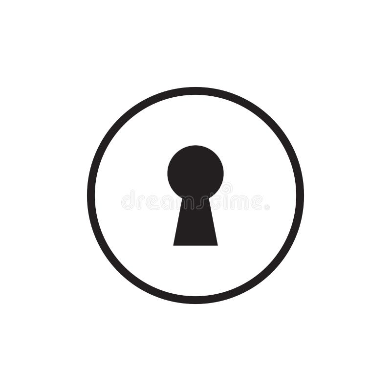 Keyhole Icon Vector Illustration Black and White Stock Vector ...