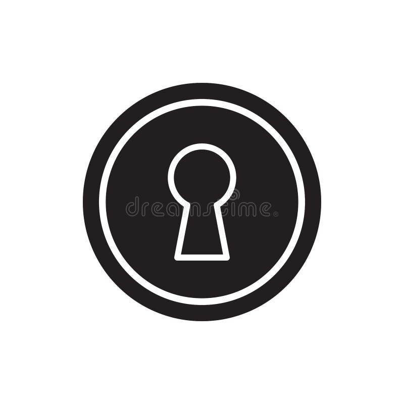 Keyhole Icon Vector Illustration Black and White Stock Vector ...