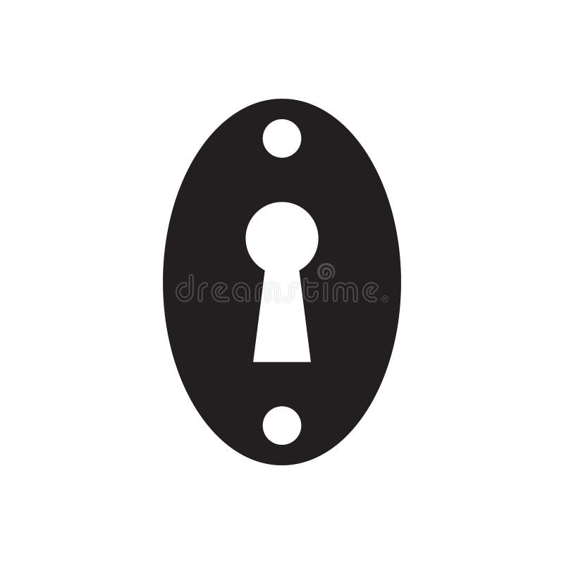 Keyhole Icon Vector Illustration Black and White Stock Vector ...