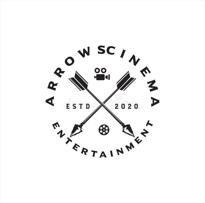 Arrow Film Stripes for Movie Cinema Productions Logo Design ...