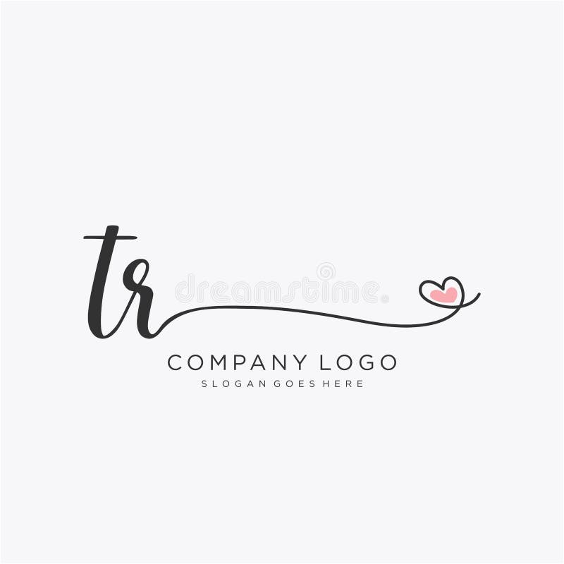 TR Initial Handwriting Logo Design Stock Vector - Illustration of ...