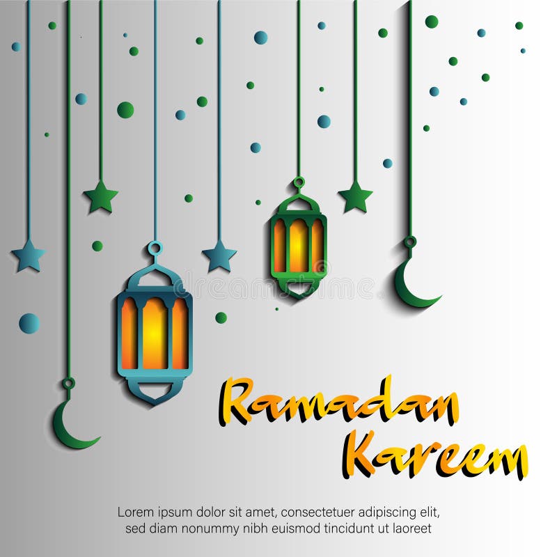 Ramadan Style Ramadan Kareem with a Simple and Elegant Design Stock ...