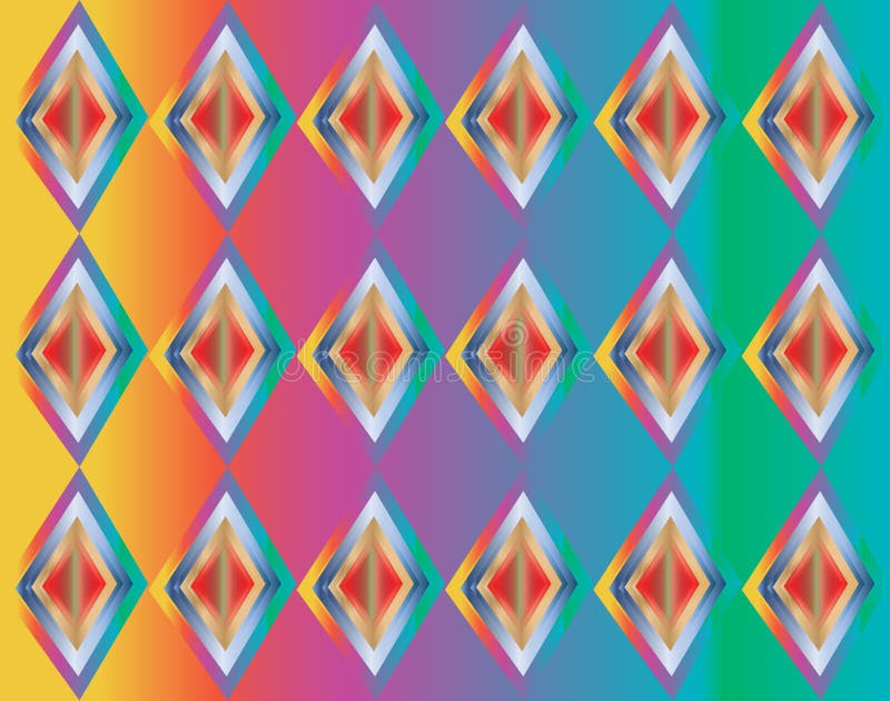 Multi Color Shapes Design Patterns Stock Illustration - Illustration of ...