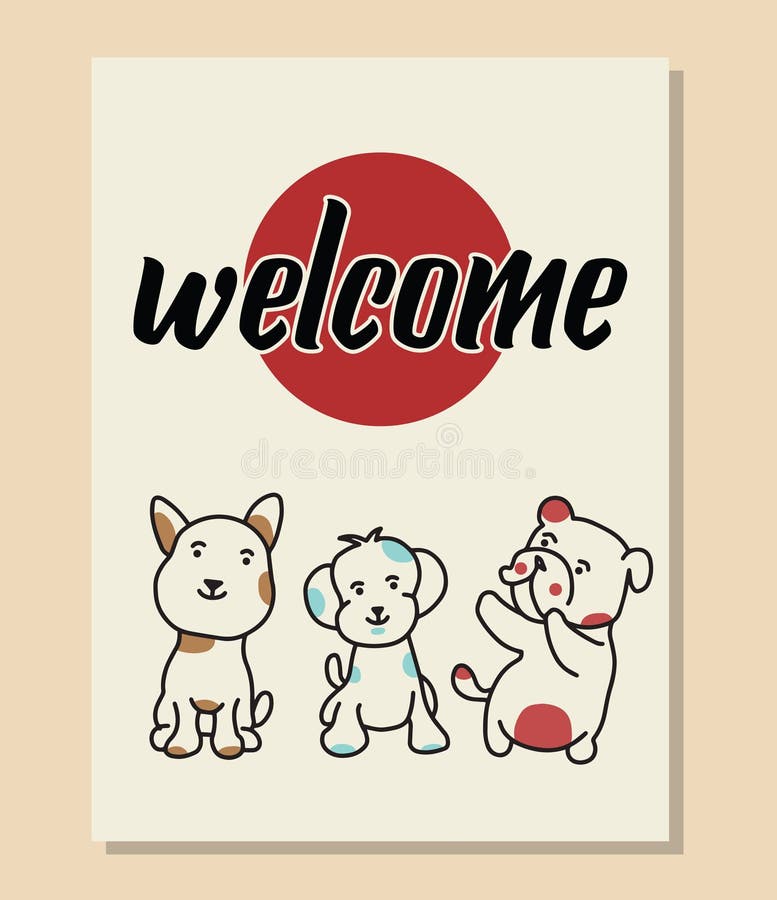 Dogs Welcome People Tolerated- Positive Phrase With Paw Print And Arrow ...