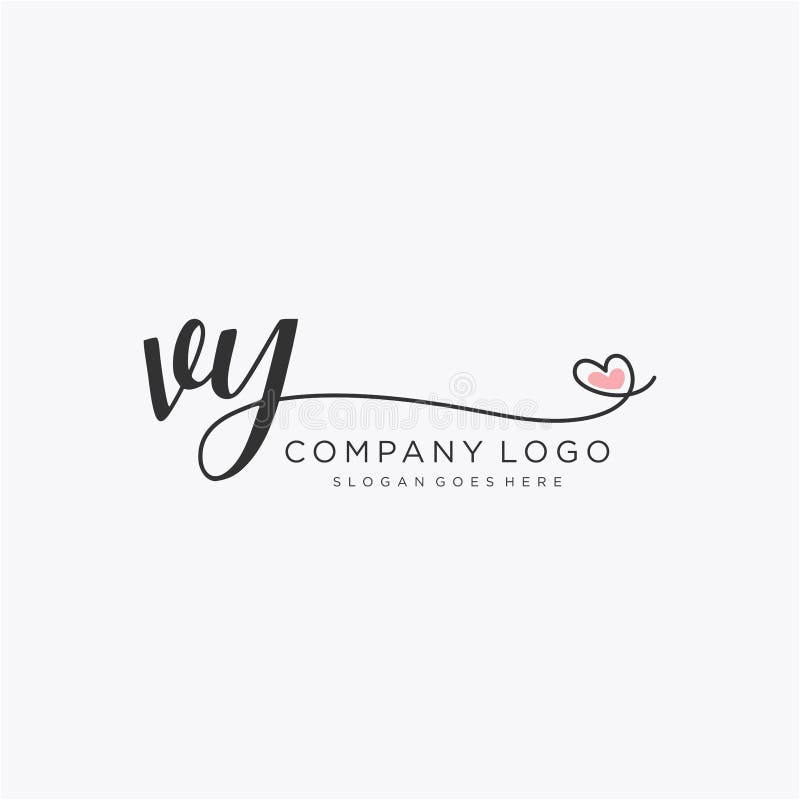 VY Initial Handwriting Logo Design Stock Vector - Illustration of ...