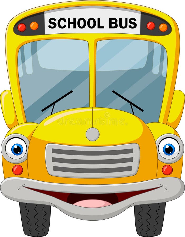 Cartoon Funny School Bus Isolated on White Background Stock Vector ...