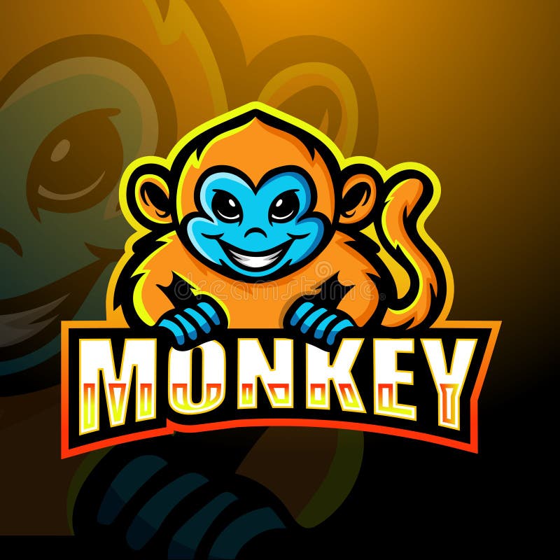 Monkey Gamer Mascot Logo Design Vector with Modern Illustration Concept ...