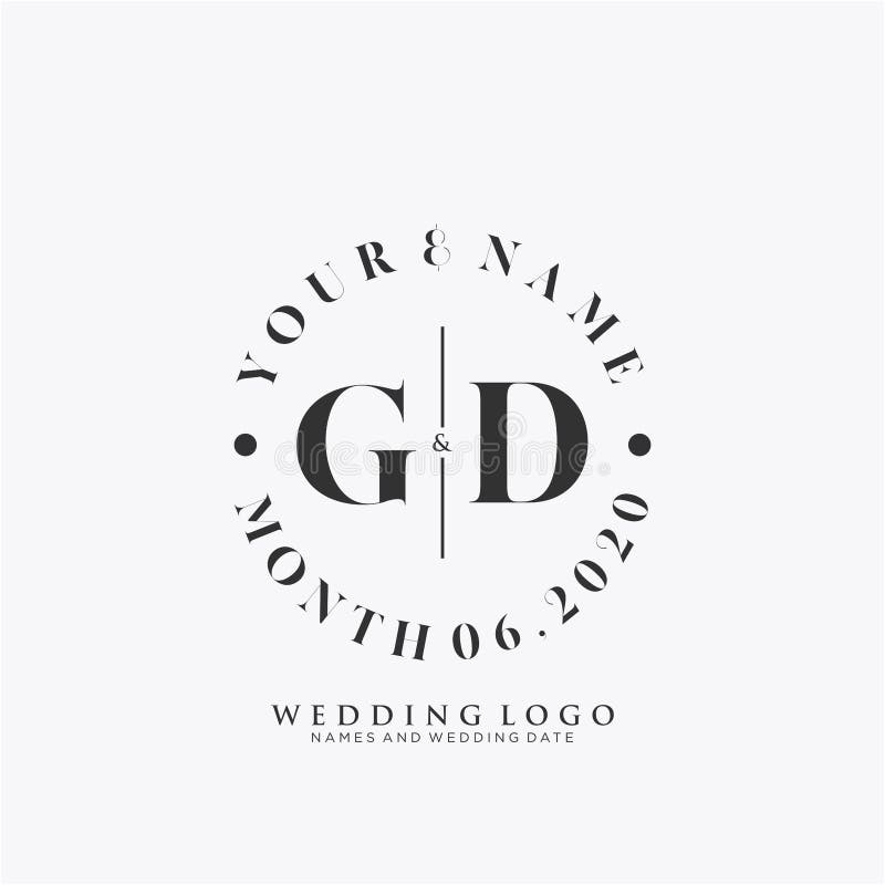 GD Initial Beauty Monogram and Elegant Stock Vector - Illustration of ...