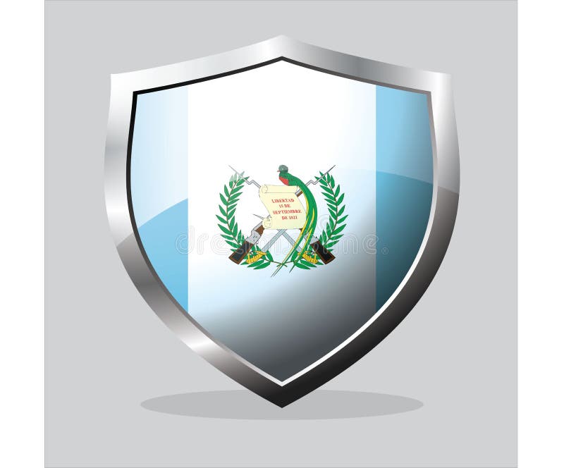 Shield Icon Vector Illustration of the Guatemala Country Flag Stock ...